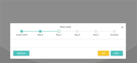 bootstrap4 多步骤向导模态窗口插件 二当家的
