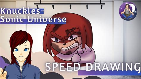 Knuckles The Echidna Digital Speed Drawing Youtube