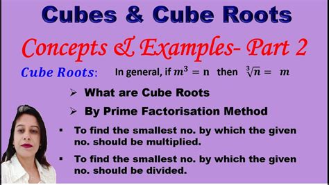 find cube roots by prime factorization cubes and cube roots concept part 2 dav math class 8