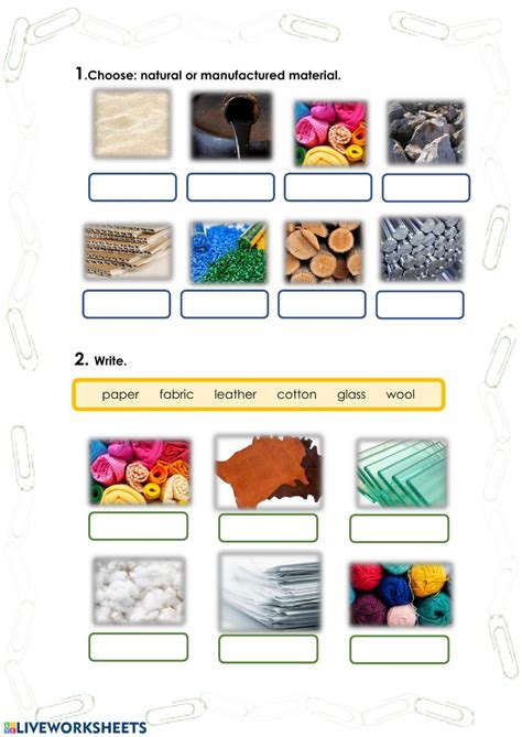 Materials Online Activity For Grade 2 You Can Do The Exercises Online