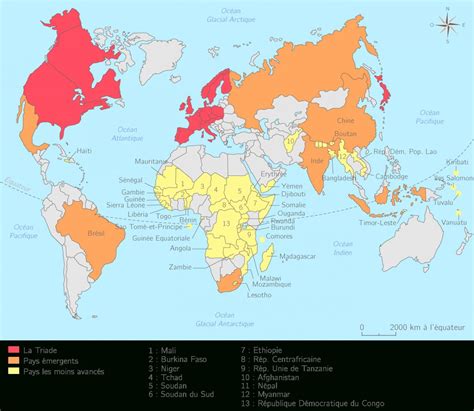 Pays Pauvres Pays Émergents Pôles De Puissance 3E dedans Carte Du