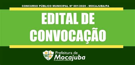 Convocação dos classificadados no Concurso Público de Mocajuba