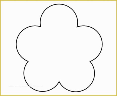 5 Petal Flower Template Free Printable Of Flower Template 5 Petals
