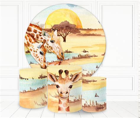 Painel Redondo E Capas Tecido Safari Fkpc Felicit