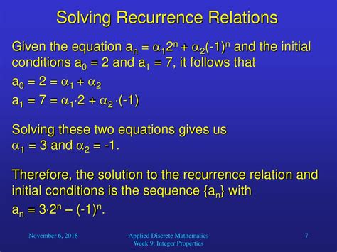 solving recurrence relations ppt download