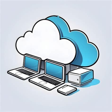 Iconos de computación en la nube símbolos de tecnología en la nube