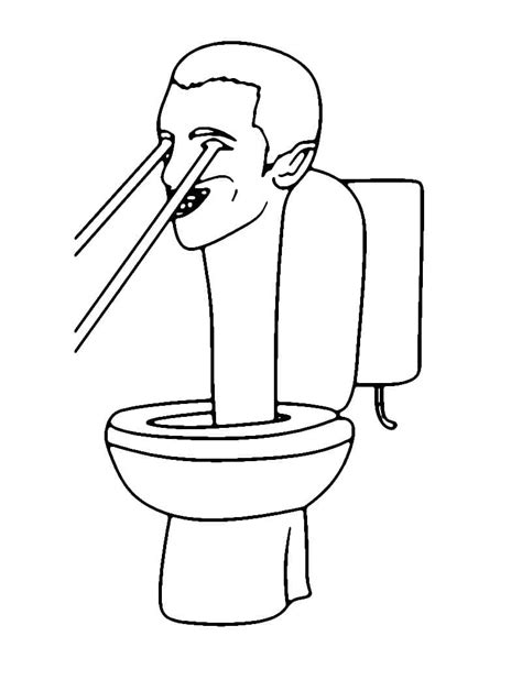 Skibidi Toilet Coloring Pages God Tv Man Boss Laser Cameraman Titan
