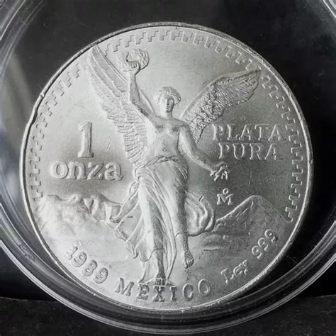 Onza Gordita Plata Libertad 1989 En Su Capsula