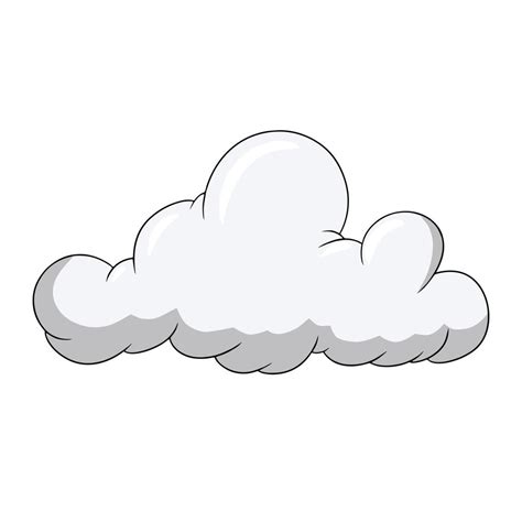 hermosa nube de cúmulos de luz en estilo de dibujos animados grandes