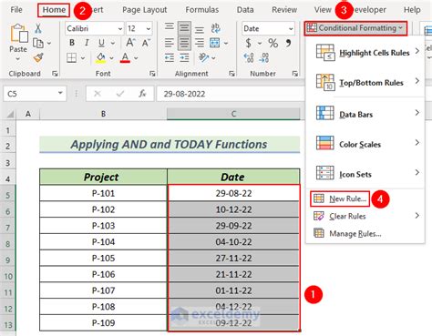 Excel Conditional Formatting For A Date Within 3 Months 3 Methods