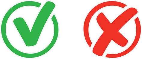 Yes Or No Illustration Check Mark Icon Right And Wrong 19199036