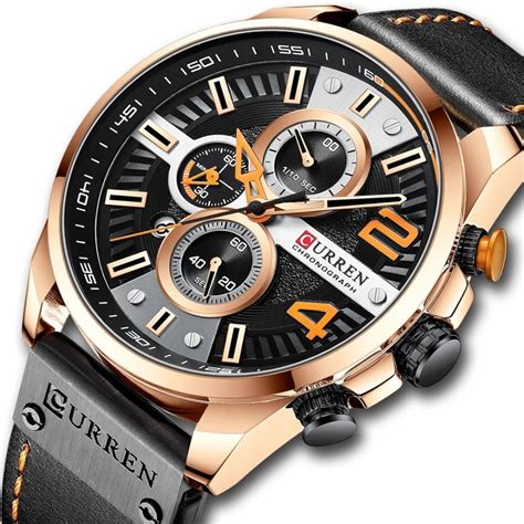 Zegarek M Ski Curren Klasyczny Elegancki Chronograf Datownik Kolor W