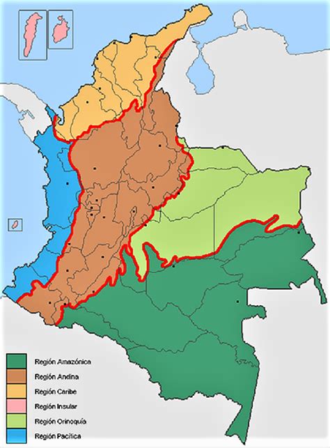 Mapa De La Regi N Andina De Colombia Mapa De Colombia