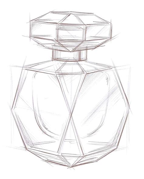 How To Draw A 3d Perfume Bottle Google Zoeken Bottle Drawing Art