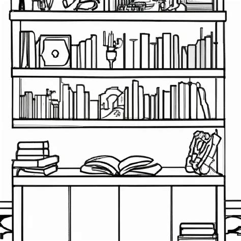 10 Desenhos De Estantes De Livros Para Imprimir E Colorir
