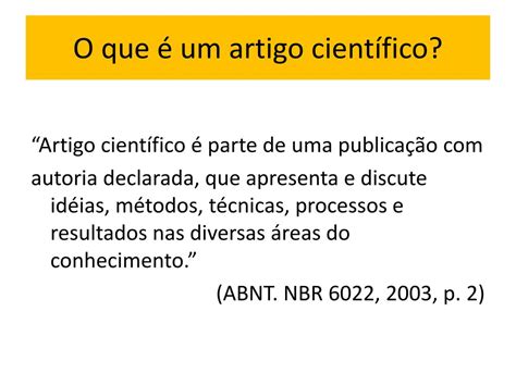 PPT A estrutura do artigo científico e outros PowerPoint Presentation