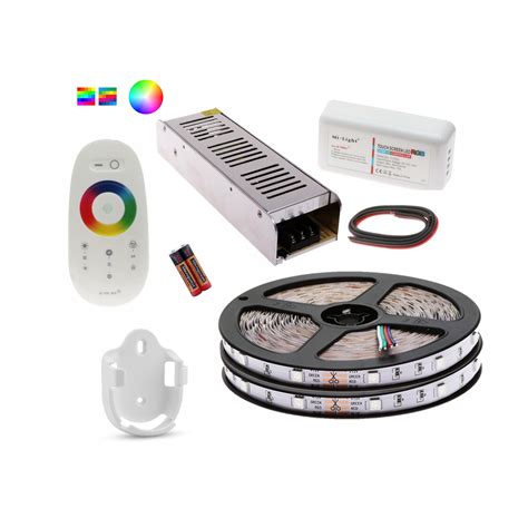 ZESTAW LED 10m Taśma 5050 RGB BIAŁY PILOT DOTYKOWY zawiera oryginalne