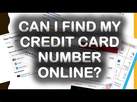 How To Find A Credit Card Number Without A Card Commons Credit Portal Org