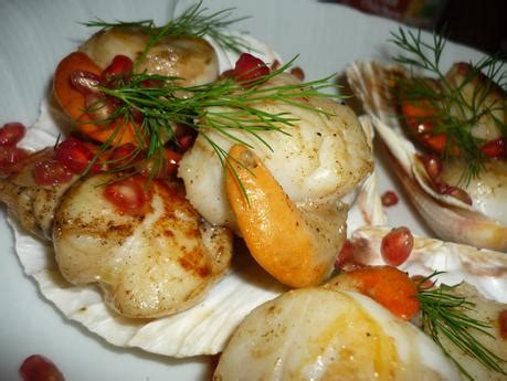 Noix De Saint Jacques Sautees Vinaigrette A La Grenade