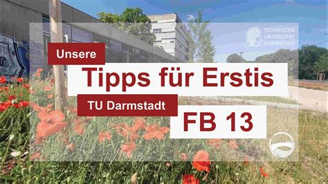 Tipps für Erstis FB 13 Technische Universität Darmstadt YouTube