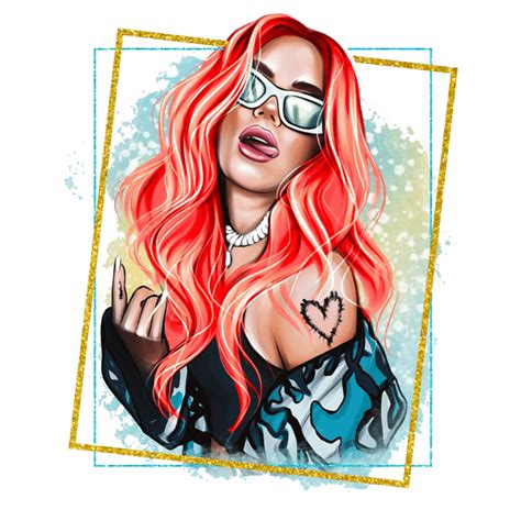 Karol G Red Hair Png Bichota Karol G Png Hand Drawn Karol Inspire