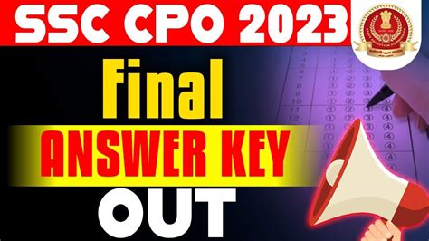 Ssc Cpo Final Answer Key Out Ssc Cpo Cut Off Ssc Cpo