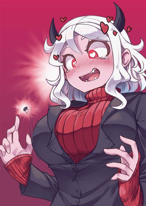 Helltaker Modeus Ribbed Fabric Pixiv Sexy Anime Art