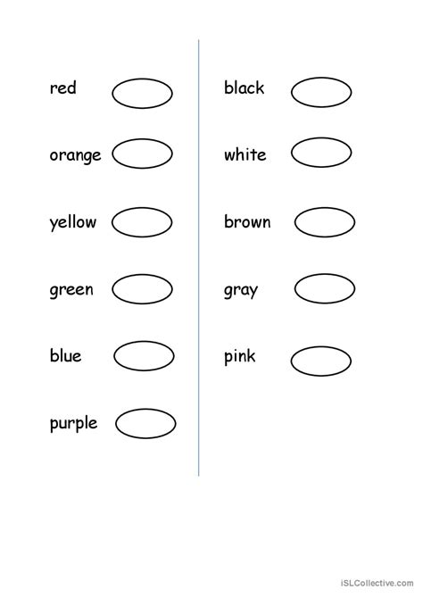 Colors English Esl Worksheets Pdf Doc