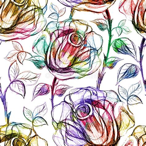 Teste Padr O Sem Emenda Das Rosas Vetor Eps Ilustra O Do Vetor