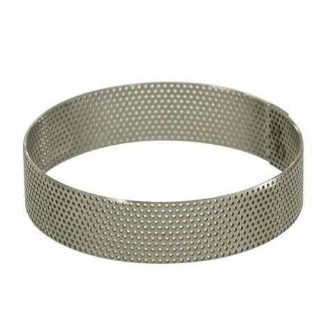 Cercle à tarte en inox perforé 12 cm DE BUYER