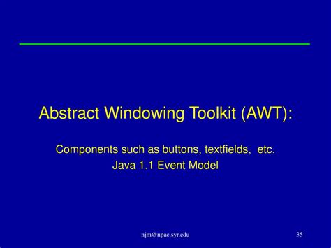 Ppt Java Tutorial Part Graphics The Abstract Windowing