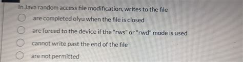 Solved In Java Random Access File Modification Writes To Chegg