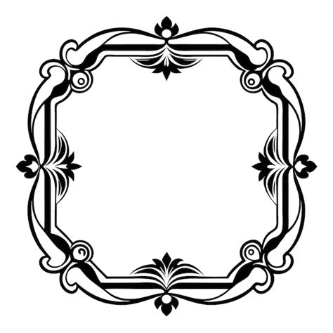 Fancy Frame Clip Art Black And White