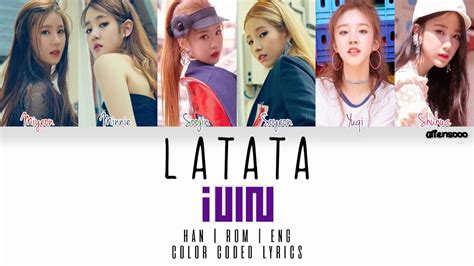 G I DLE 여자 아이들 LATATA Color Coded Han Rom Eng Lyrics YouTube