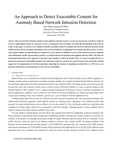pdf an approach to detect executable content for anomaly based network intrusion detection