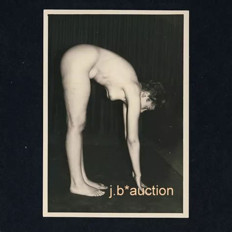 Nude Woman S Body Stretching Naked Woman Gymnastics Nude Vintage