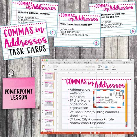 Third Grade Grammar Commas In Addresses Worksheets Library