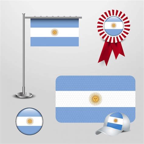 Vector de diseño de banderas argentina Vector Premium