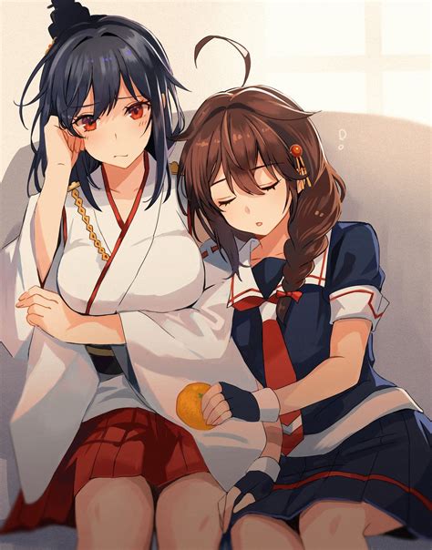 Wallpaper Gadis Anime Kantai Koleksi Shigure Kancolle Yamashiro