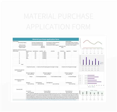 Material Purchase Application Form Excel Template And Google Sheets