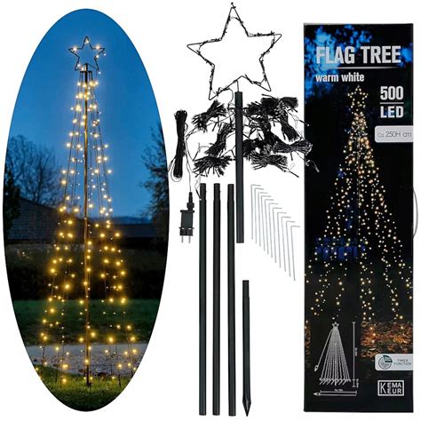 CHOINKA LED ZEWNĘTRZNA METALOWA 500 LAMPEK 2 5M XL 12823650559