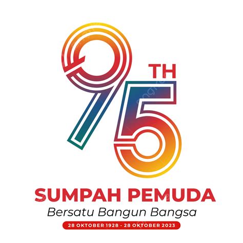 Logo Resmi Hari Sumpah Pemuda Ke 95 Tahun 2023 Vektor Logo Sumpah