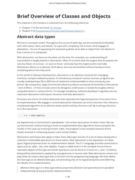 classes intro pdf class computer programming data type