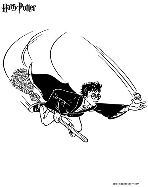 Harry Potter Broom Coloring Pages Coloring Pages