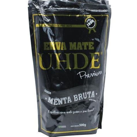 Erva Mate Terere UHDE Premium Sabor Menta Bruta Extra Forte 500g