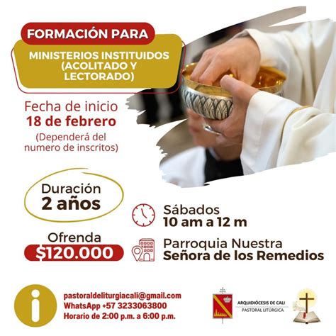 La Pastoral Litúrgica tendrá formación para laicos Arquidiócesis de Cali