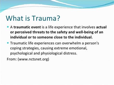 Lesson What Is Trauma Essentiallyenlightened