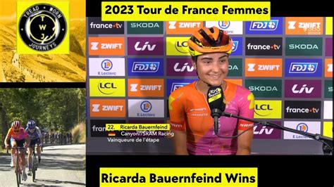 Ricarda Bauernfeind Wins Tour De France Femmes Stage Solo