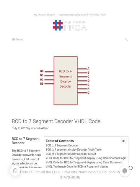 Bcd To 7 Segment Decoder Vhdl Code Menu Pdf Vhdl Field Programmable Gate Array