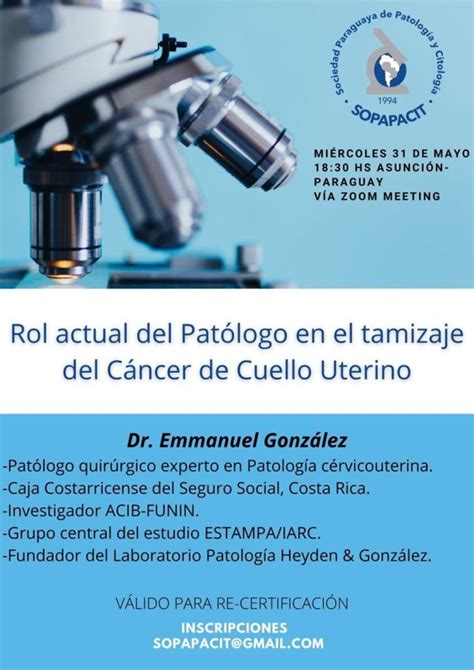 Rol Actual Del Pat Logo En El Tamizaje Cel C Ncer De Cuello Uterino